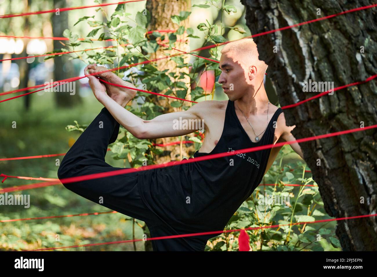 Svetlogorsk, Russia - 13.08.2022 - Performer male actor caught in red ...