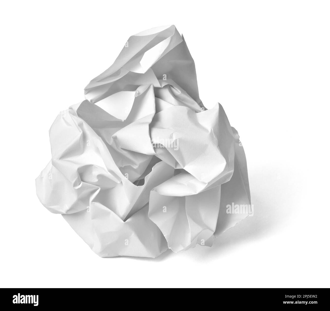close up of a paper ball trash on white background Stock Photo - Alamy