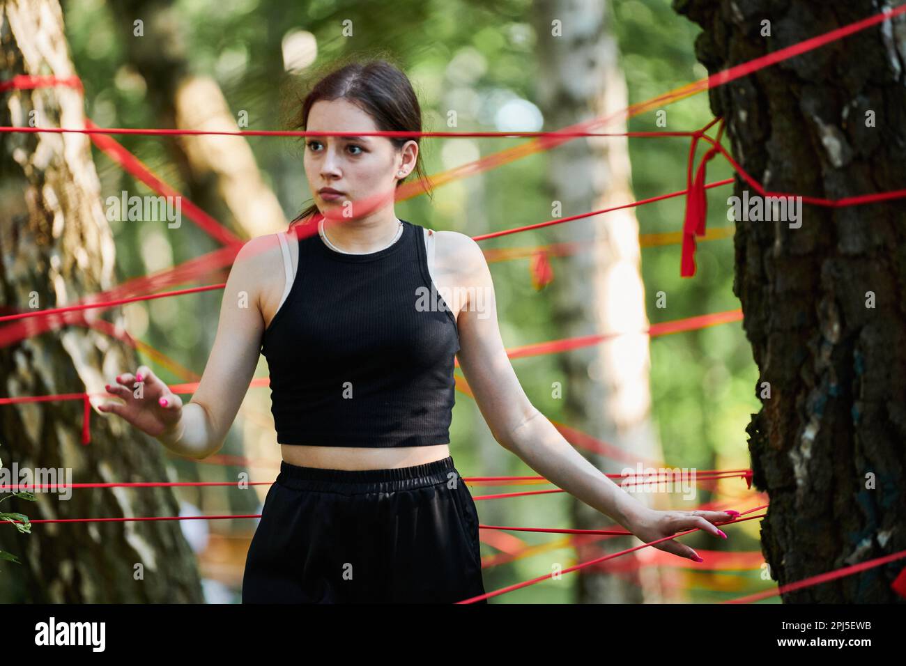 Svetlogorsk, Russia - 13.08.2022 - Performer female actor caught in red ...