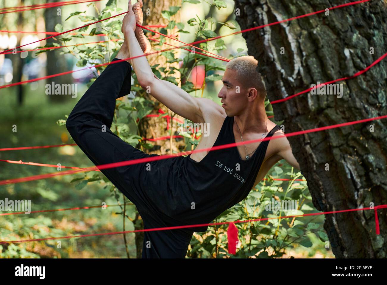 Svetlogorsk, Russia - 13.08.2022 - Performer male actor caught in red ...