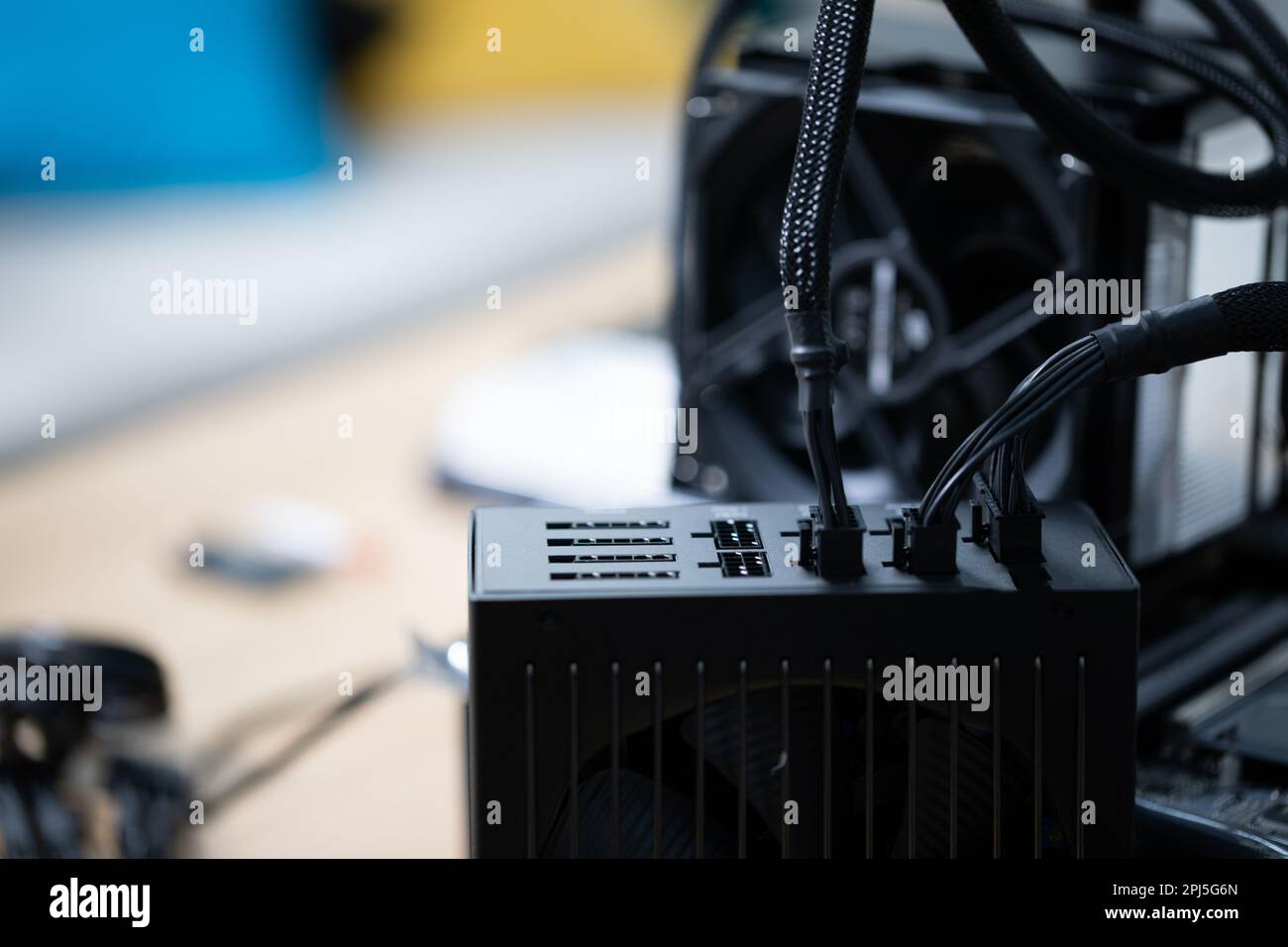 A fan connected to the computer as active cooling for the processor ...