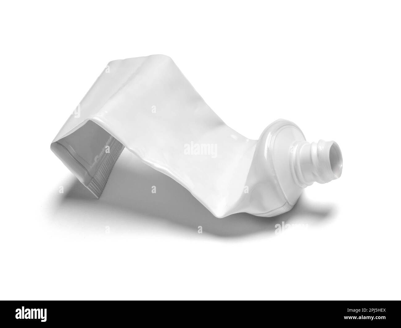 toothpaste white tube hygiene used empty Stock Photo - Alamy