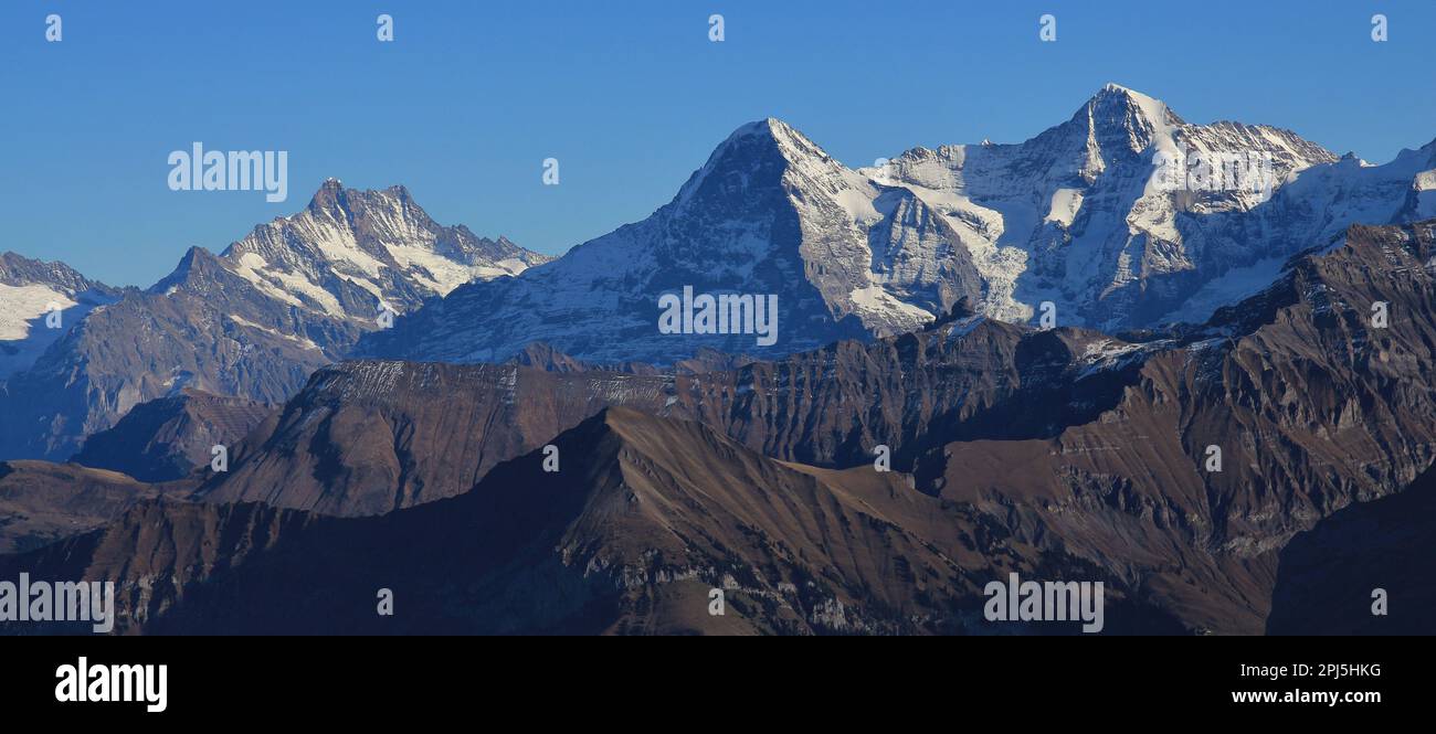 Eiger north face from peaks hi-res stock photography and images - Alamy