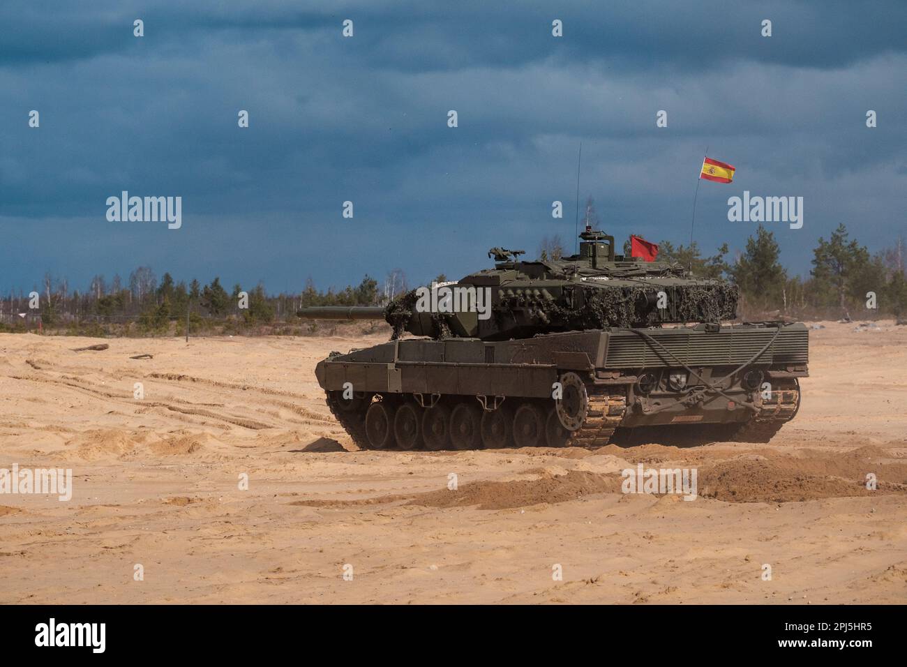 ADAZI, LATVIA, MARCH 29, 2023 - Spanish army Leopard 2 Main Battle Tank ...