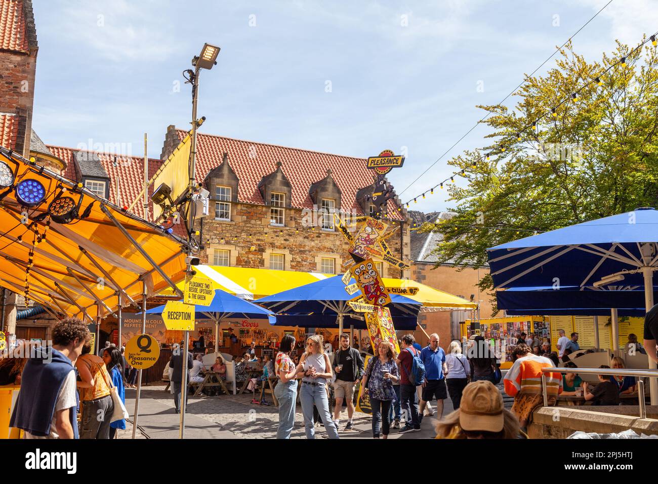 The Pleasance Courtyard during the Edinburgh Festival Stock Photo - Alamy