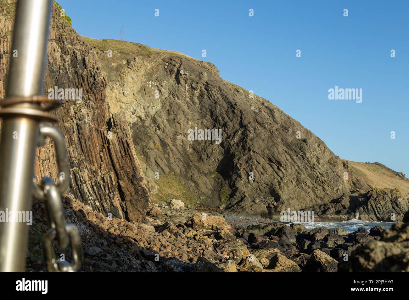 A view of the famous Elie Chain Walk at Earlsferry, Elie, Fife ...