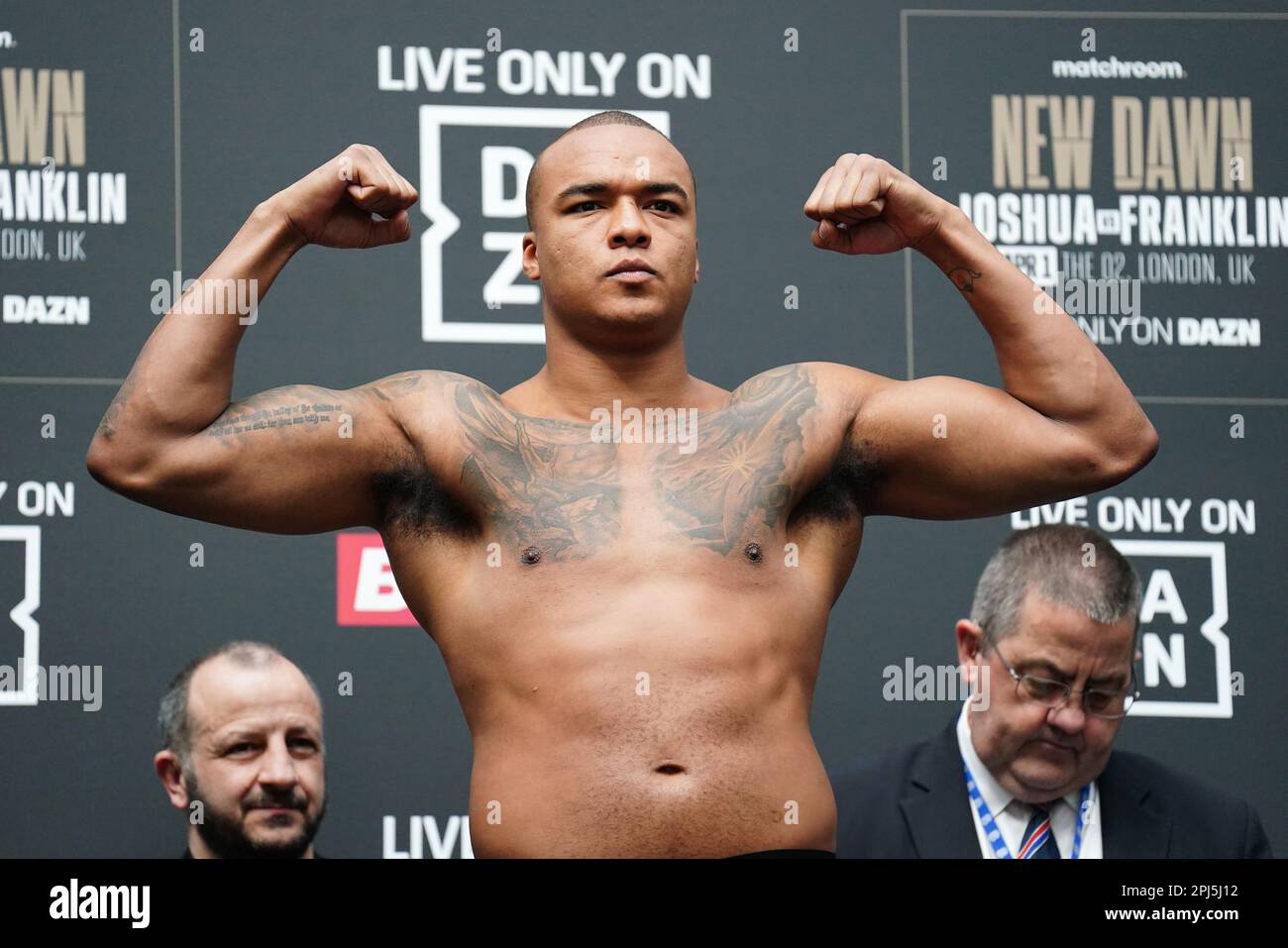 Fabio Wardley during the weigh-in at Westfield London. Picture date ...