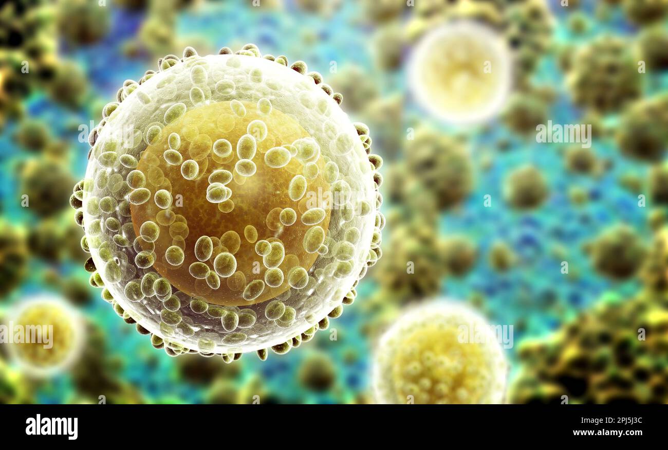 Horizontal or vertical banner with pathogenic bacterias and viruses ...