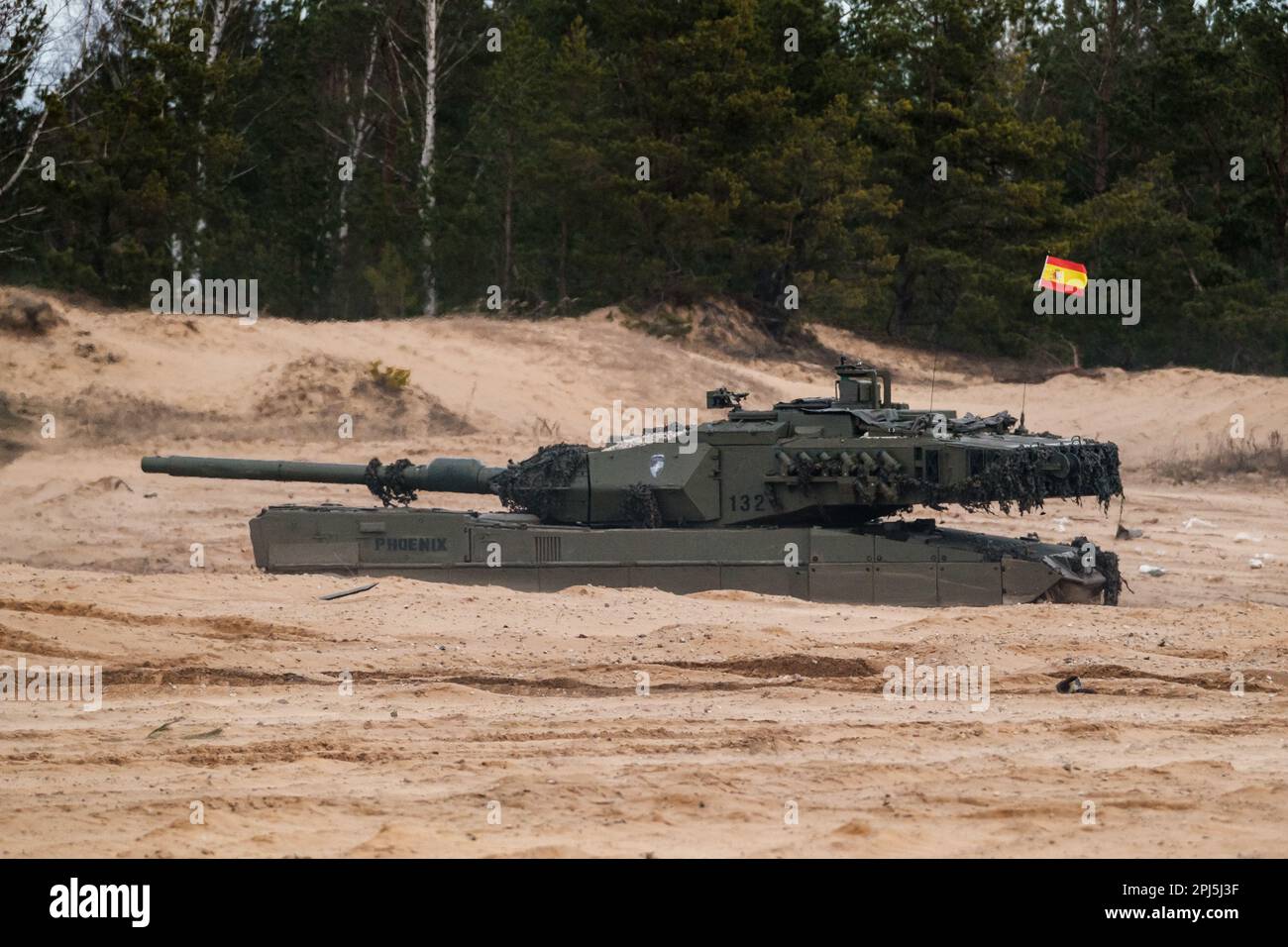 ADAZI, LATVIA, MARCH 29, 2023 - Spanish army Leopard 2 Main Battle Tank ...