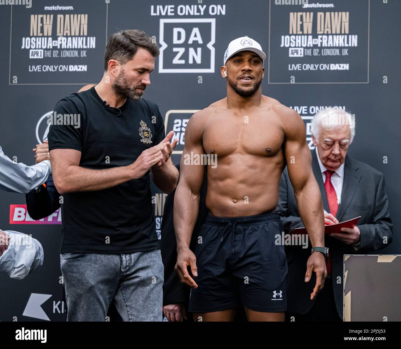 Eddie hearn during weigh hi-res stock photography and images - Alamy