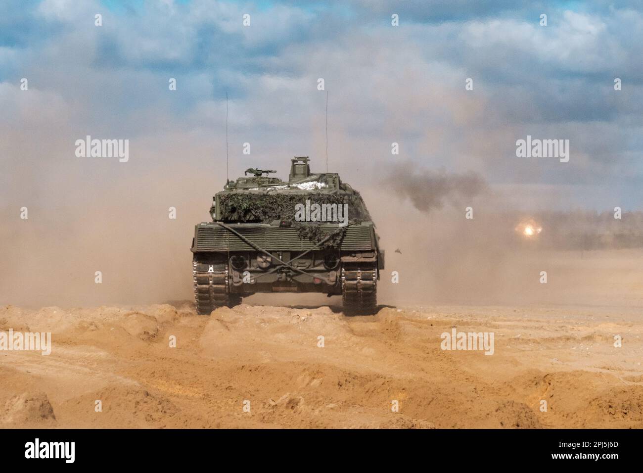 ADAZI, LATVIA, MARCH 29, 2023 - Spanish army Leopard 2 Main Battle Tank ...