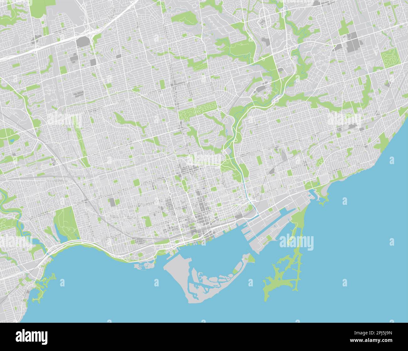 Vector city map of Toronto with well organized separated layers Stock ...