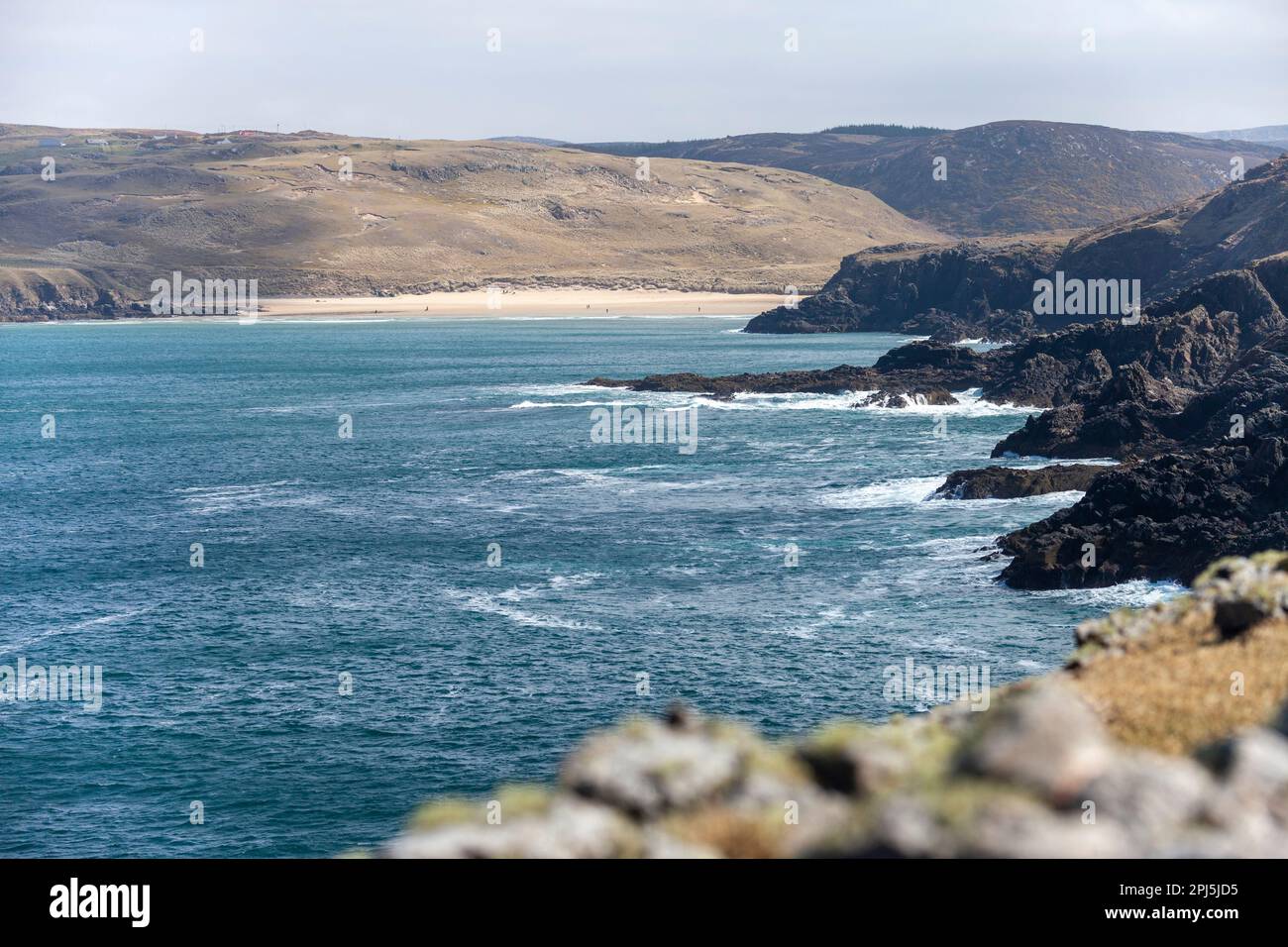 Looking back towards Farr Bay from the headland near Bettyhill ...