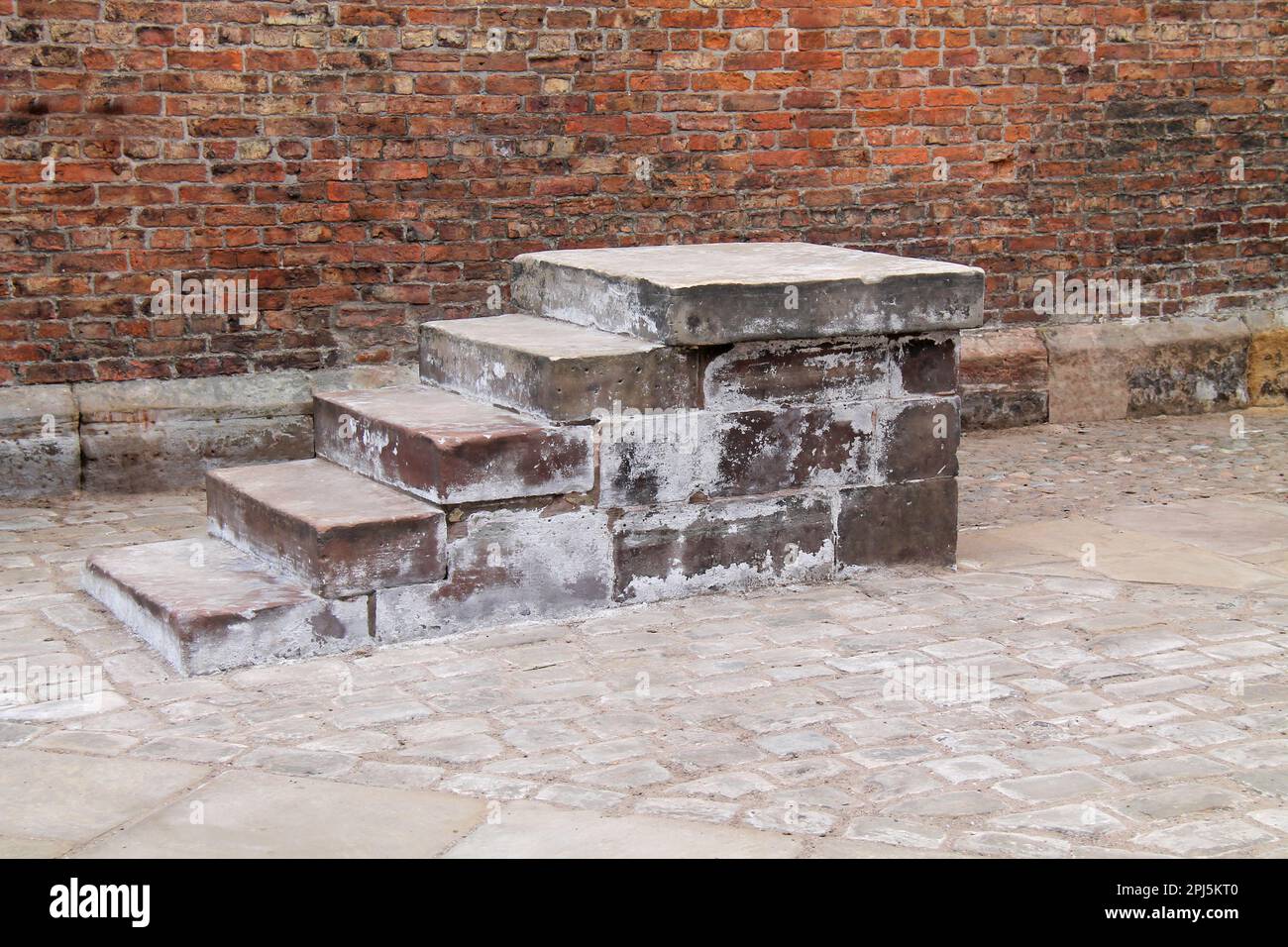 Vintage Stone Steps Used to Mount a Horse For Riding Stock Photo - Alamy