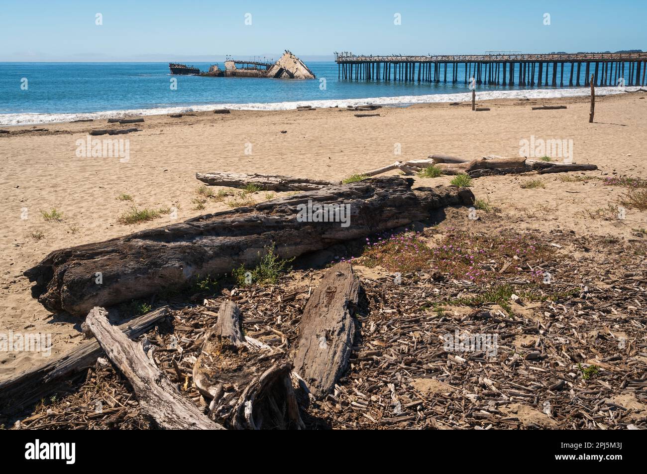 Sea Cliff State Beach in Aptos, California Stock Photo - Alamy