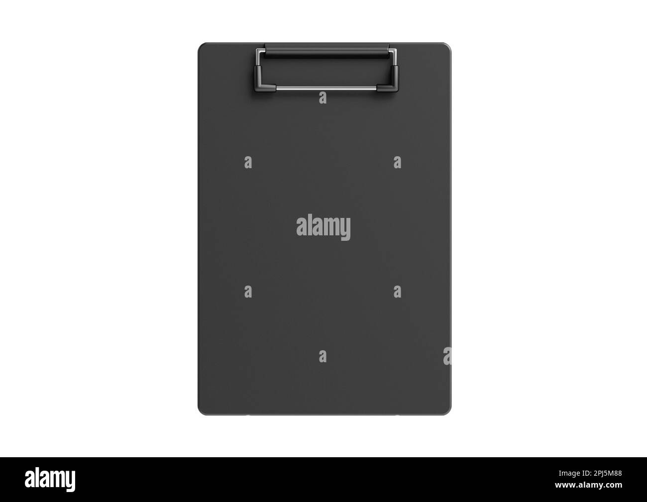 A closeup of a black clip folder isolated on a white background Stock ...