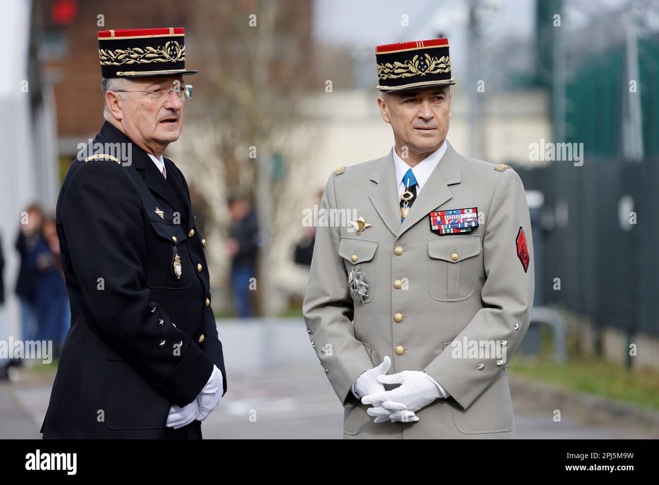 National Gendarmerie Director-General Christian Rodriguez, left, and ...