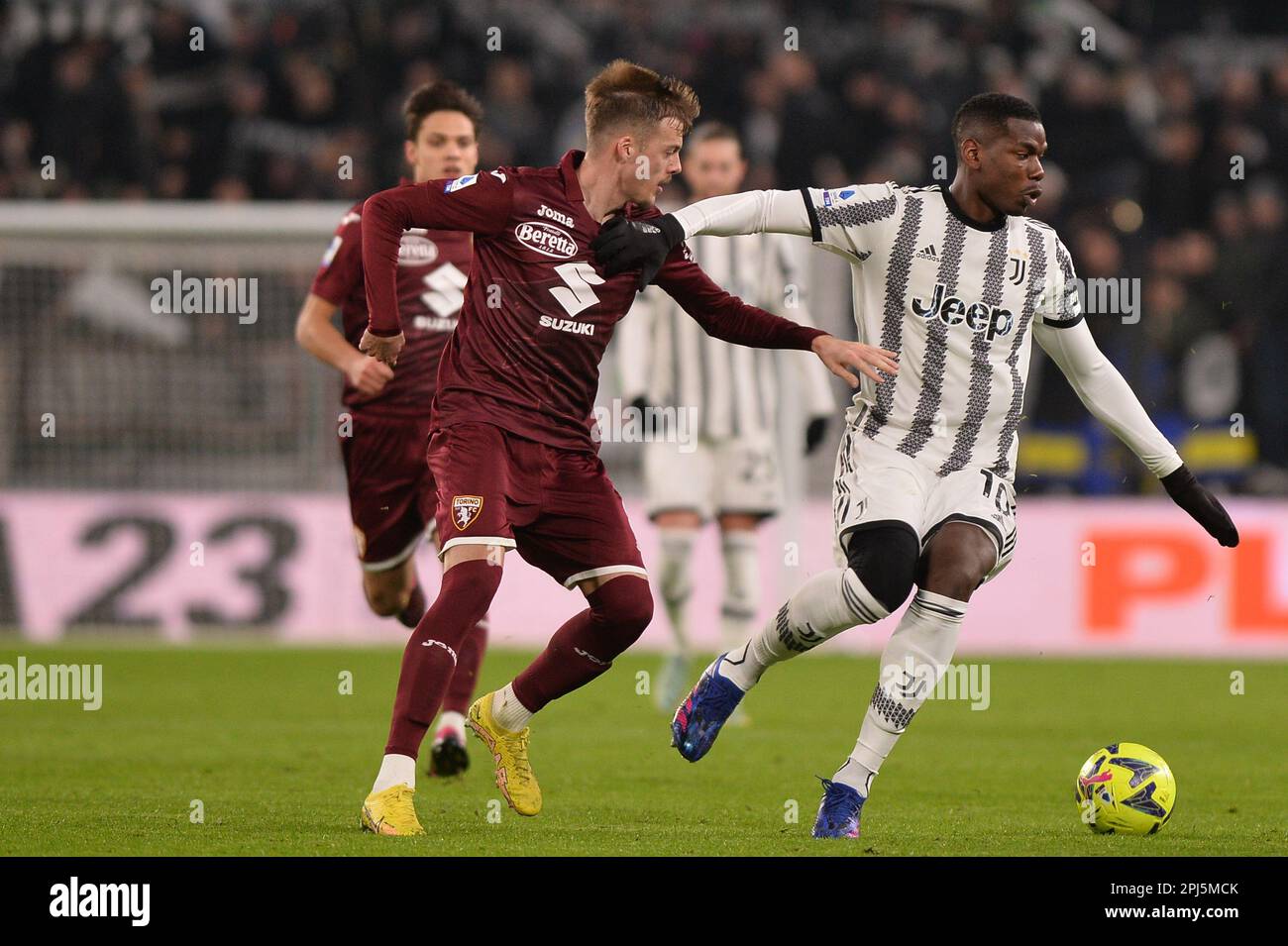 Paul Pogba (Juventus), Ivan Ilic (Torino Fc) during the Serie A match ...