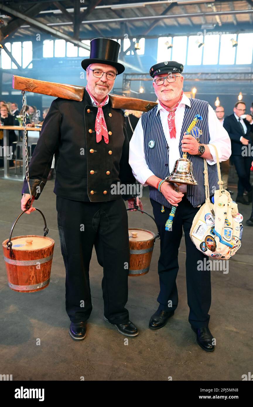 Hamburg, Germany. 31st Mar, 2023. Andreas Trost (l) and Ottmar Gehrke ...