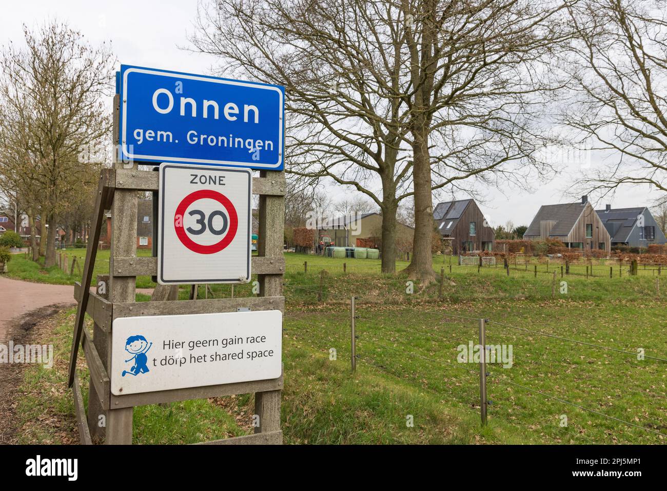 Onnen,The Netherlands - March 20, 2023: Placename sign village Onnen ...