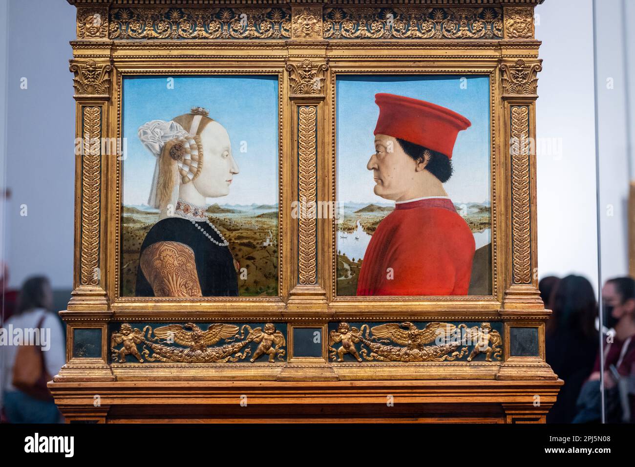 Diptych of Federico da Montefeltro and Battista Sforza, by Piero della ...