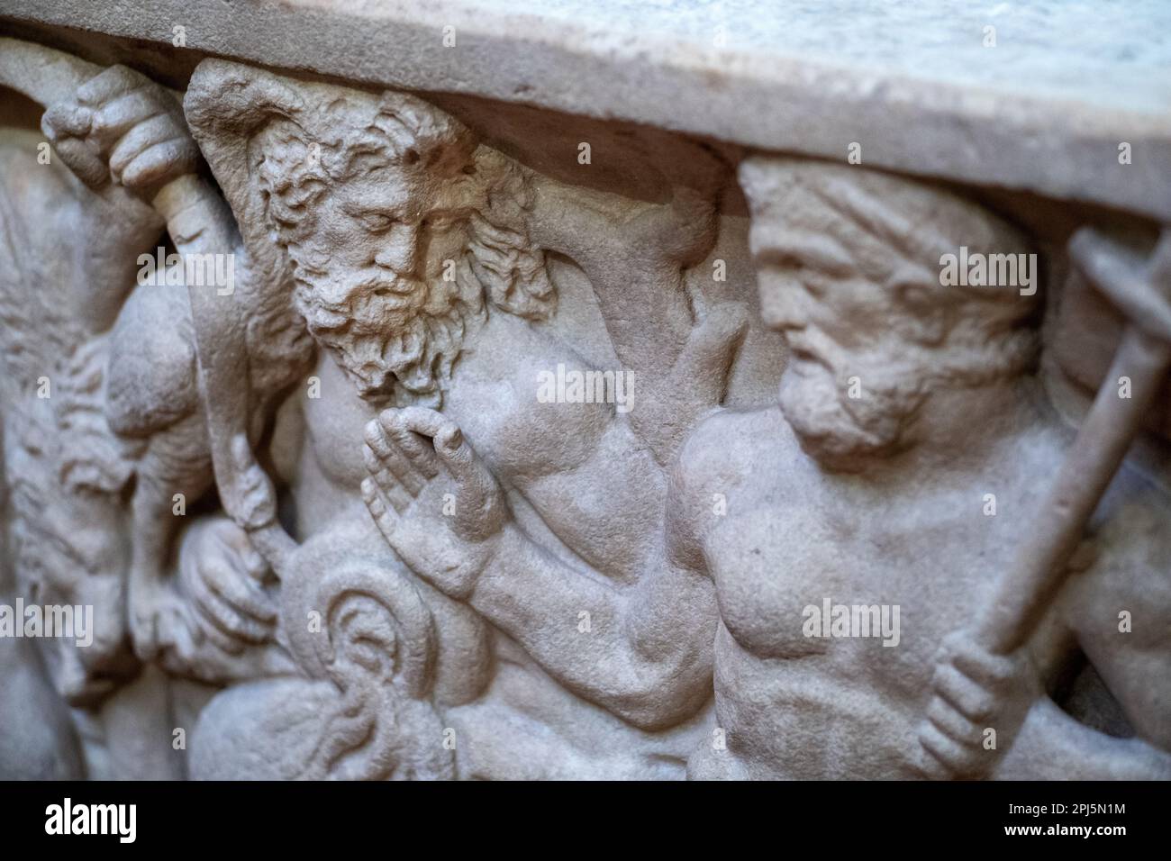 Ancient sculpture and relief carvings in the Uffizi art gallery ...