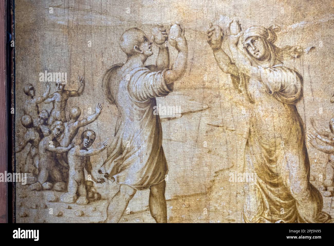 Deucalion and Pyrrha, Uffizi Stock Photo - Alamy
