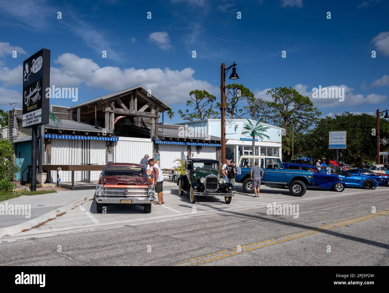 Classic American Cars at Dearborn Street, Englewood, Florida Stock ... Classic American Cars at Dearborn Street, Englewood, Florida Stock ...