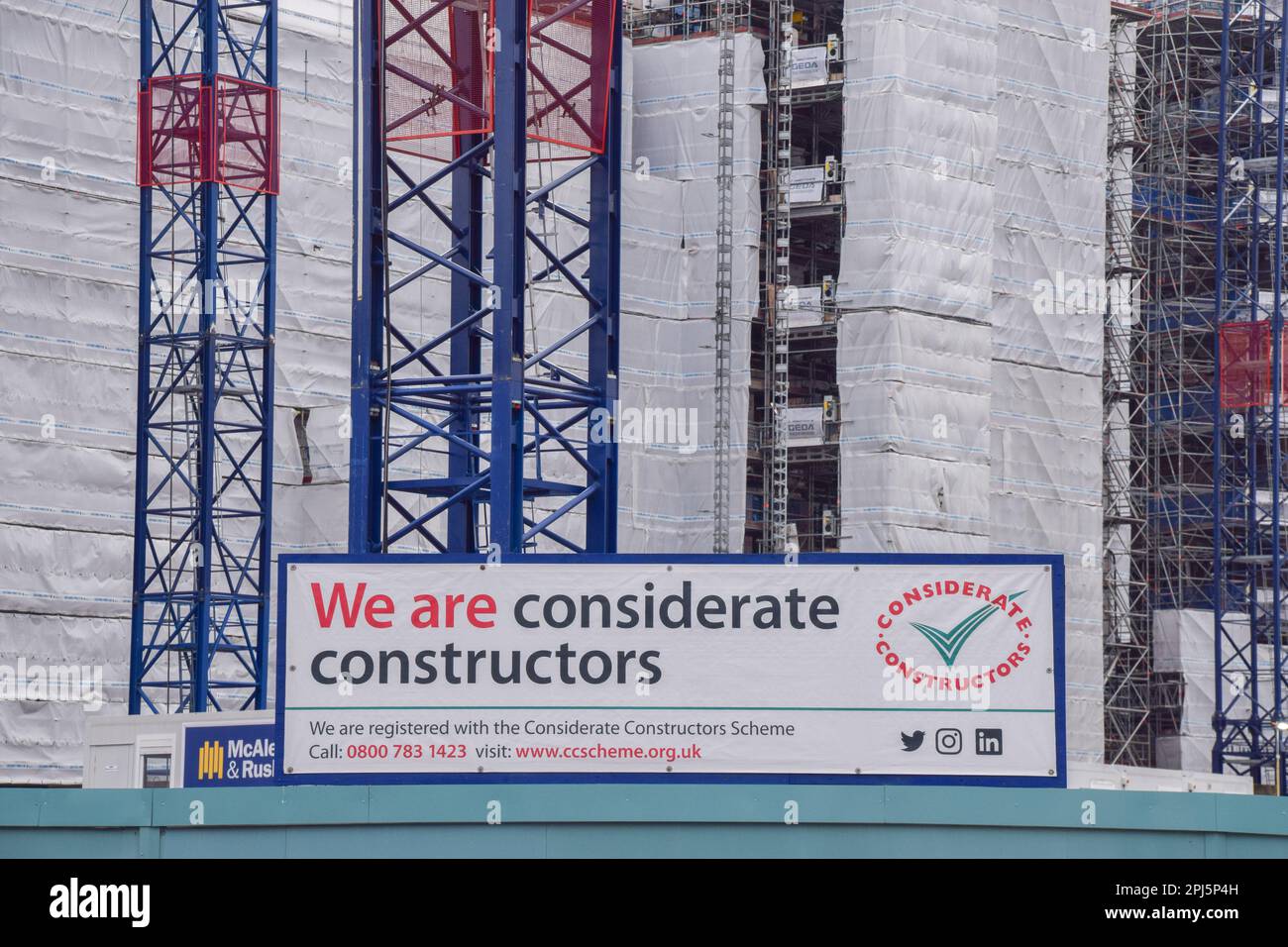 London, UK. 31st March 2023. Postmark construction site in Farringdon ...