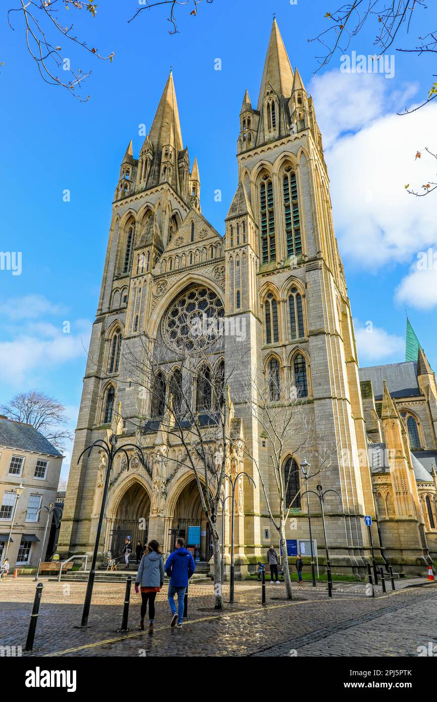 The entrance to The Cathedral of the Blessed Virgin Mary, Truro ...