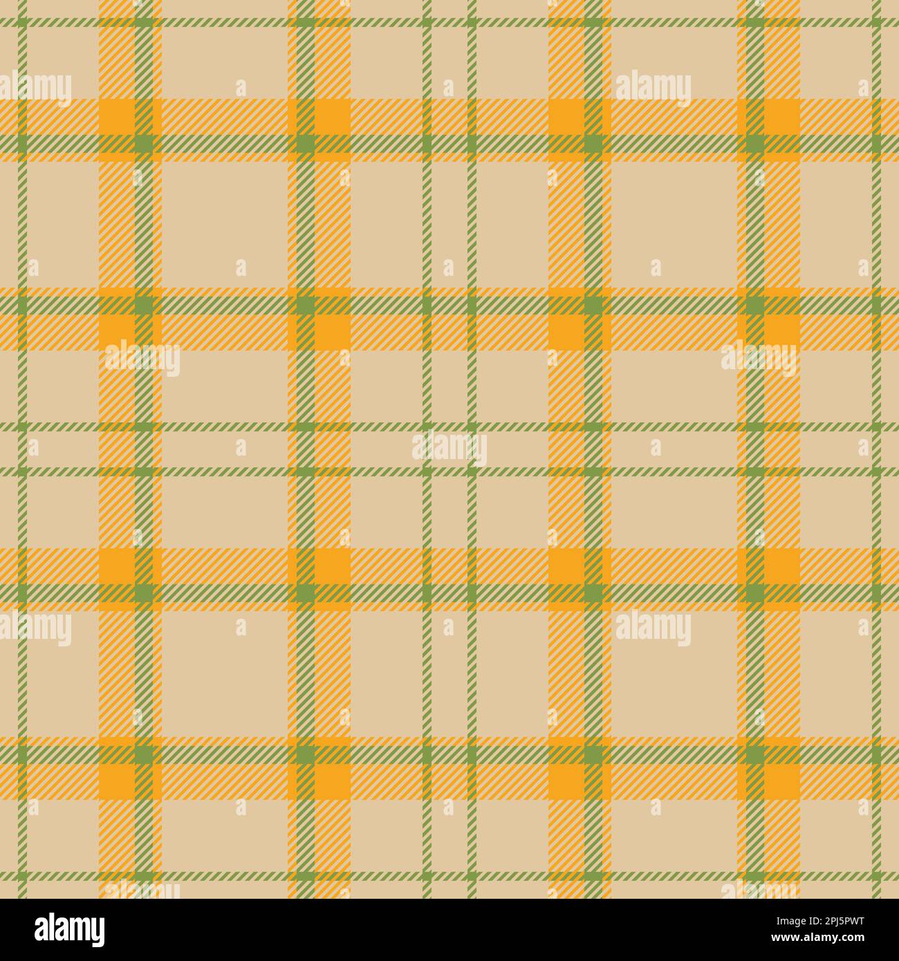 Plaid seamless pattern in yellow. Check fabric texture. Vector textile ...