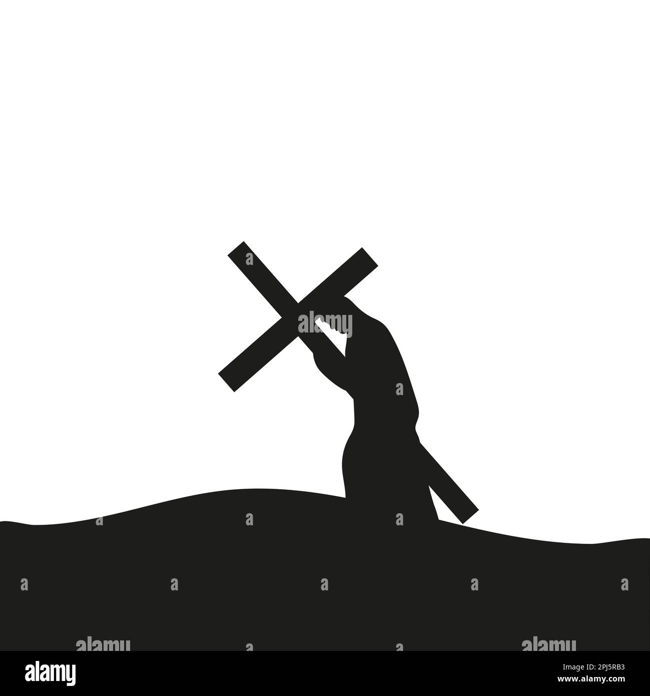 Jesus Carrying The Cross Silhouette