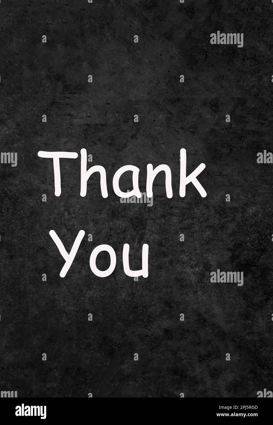 Thank You. Typography banner on black texture background Stock Photo ...