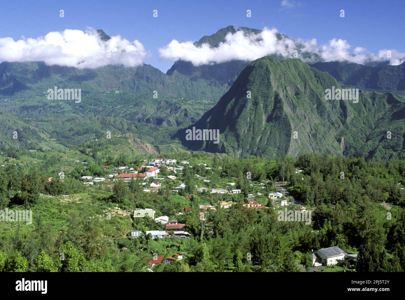 France. Reunion Island. Cirque de Salazie. Hell-Bourg, lieu-dit of ...