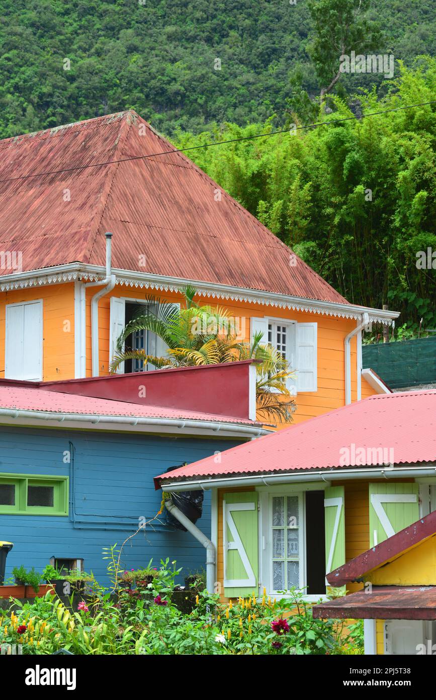 Indian Ocean. France. Reunion Island. Salazie. The village of Hell ...