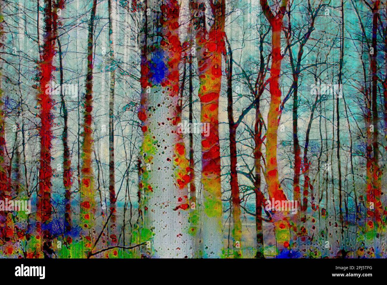 MODERN FINE ART: The Painted Forest by Edmund Nagele FRPS Stock Photo ...