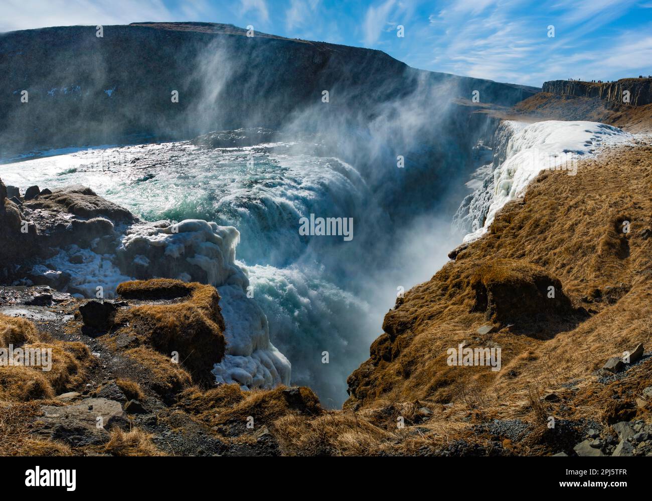 Gullfoss waterfalls, Iceland Stock Photo - Alamy