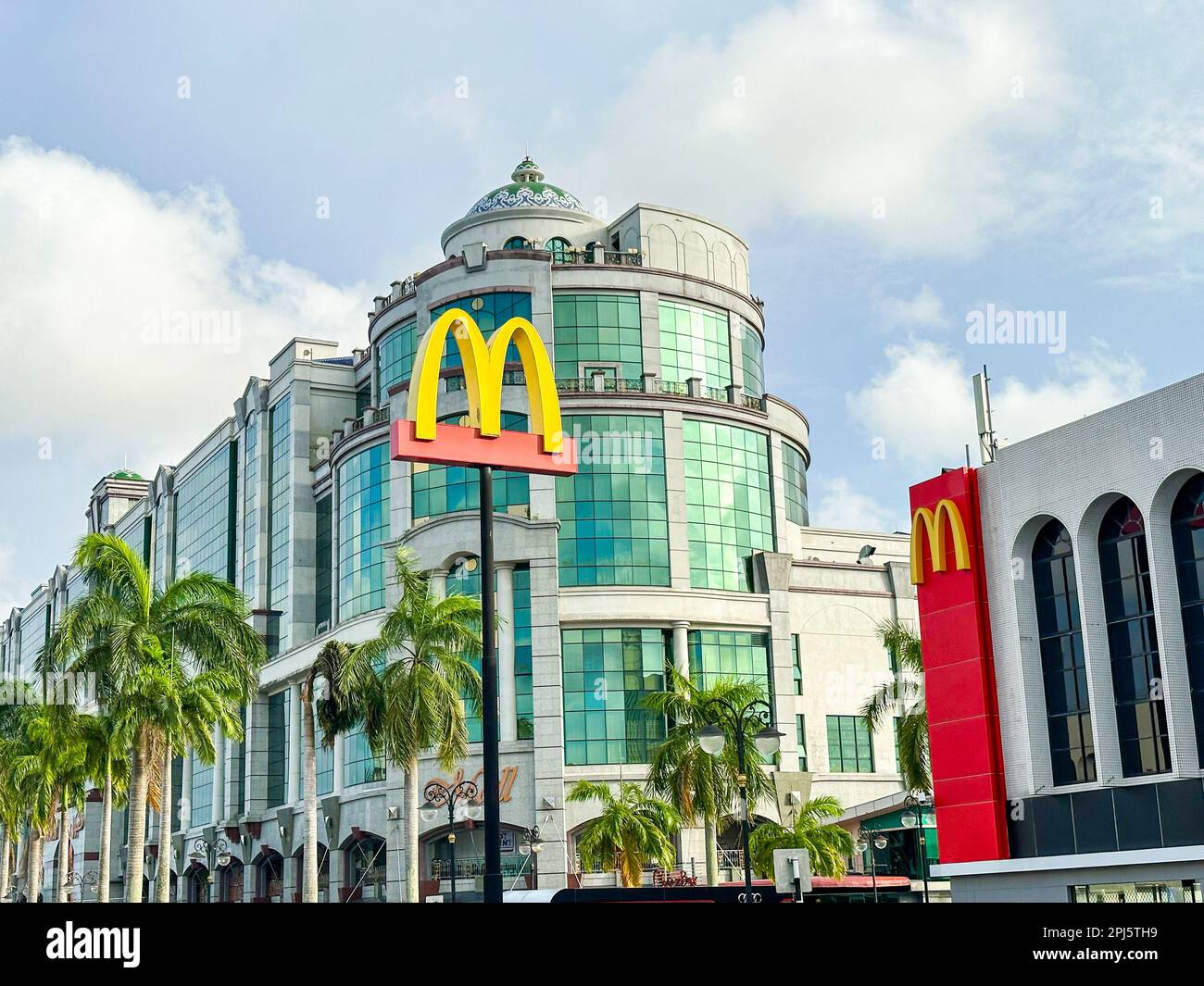 8 3 2023 McDonald's Restaurants logo before The Mall, Gadong, a unique ...