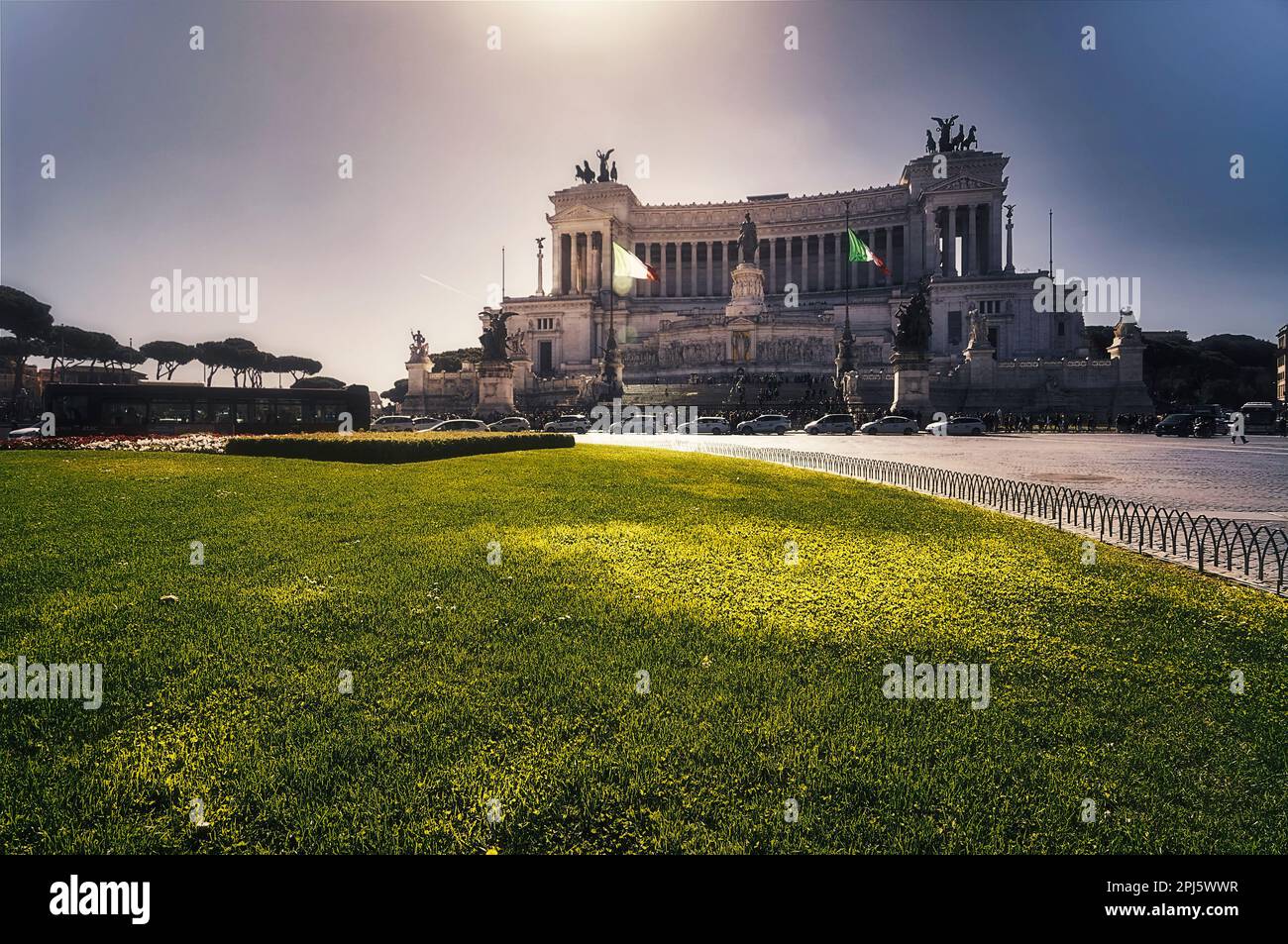 The parliament building in Rome with the square next to it Stock Photo ...
