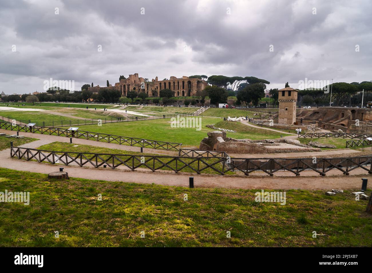 view of the maximus circus of Rome Stock Photo - Alamy