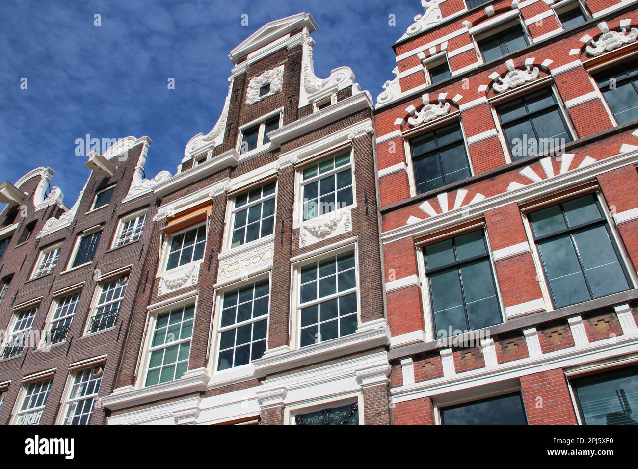 old brick houses or flat buildings in amsterdam (the netherlands Stock ...