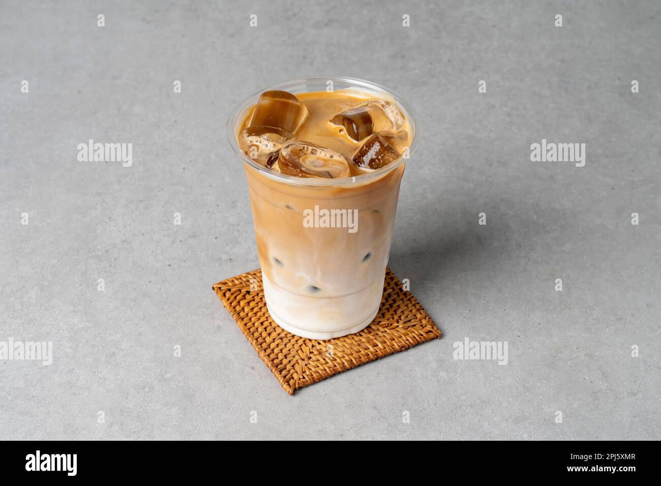 korean style food cafe cafe latte iced coffee Stock Photo - Alamy