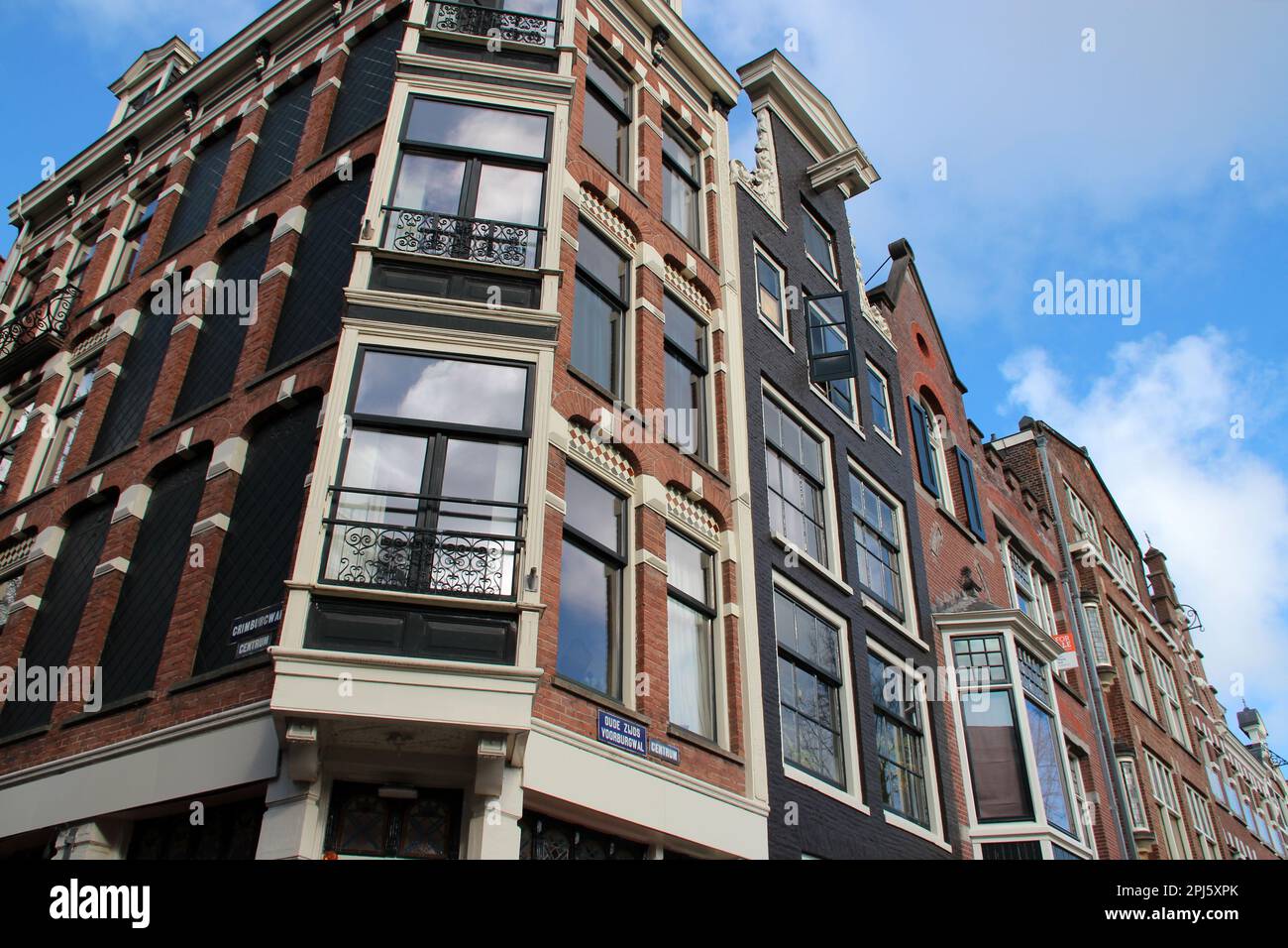 old brick houses or flat buildings in amsterdam (the netherlands Stock ...