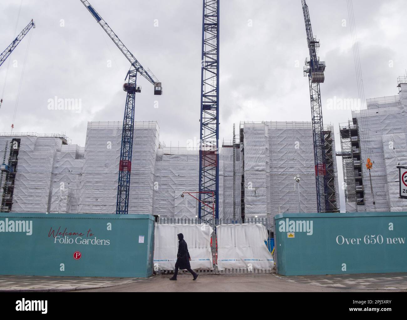 London, UK. 31st Mar, 2023. General view of the Postmark construction ...