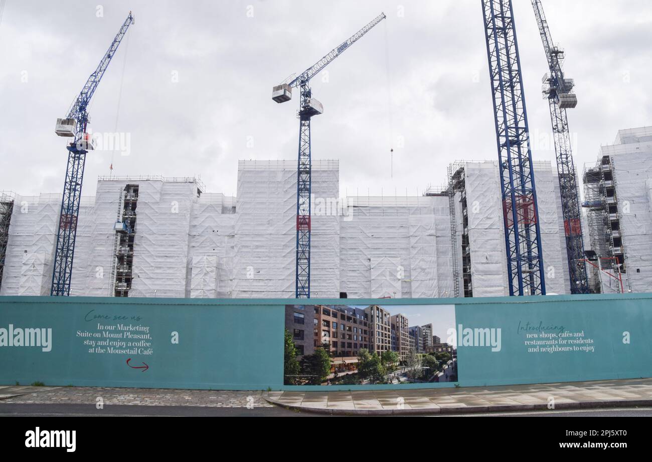 London, UK. 31st Mar, 2023. General view of the Postmark construction ...