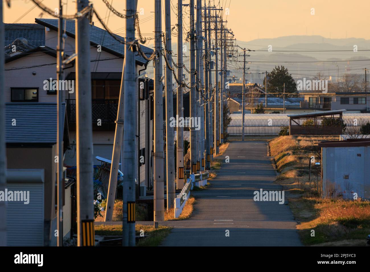Overhead power lines in rural area hi-res stock photography and images ...