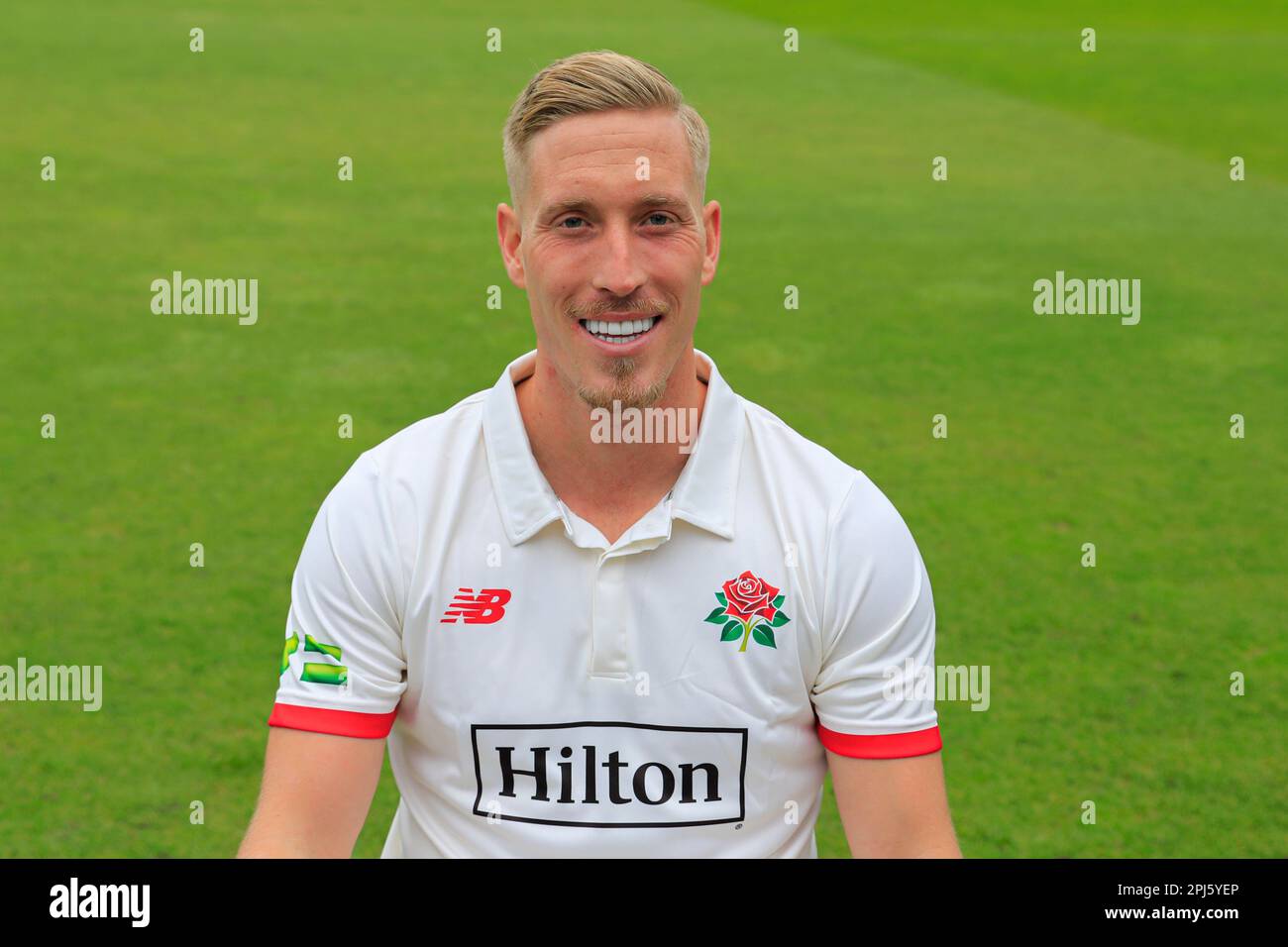 Luke Wood of Lancashire Cricket Club at Lancashire Cricket Media Day at ...