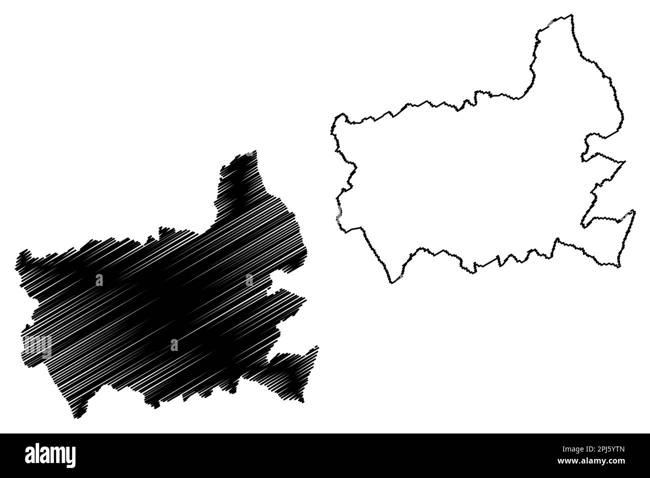 Vale of white horse silhouette map Cut Out Stock Images & Pictures - Alamy