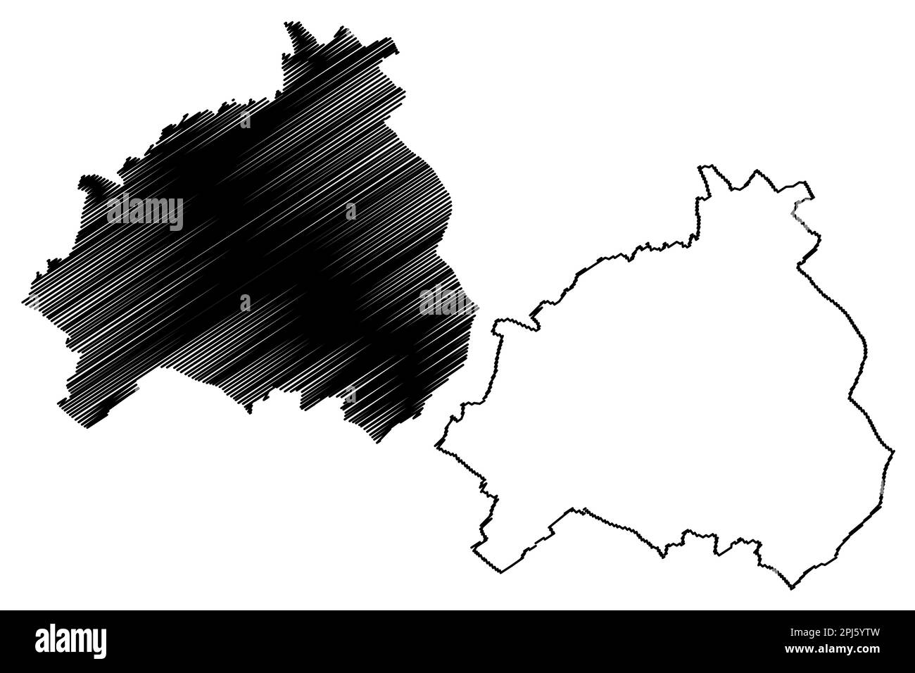 West midlands uk map Black and White Stock Photos & Images - Alamy
