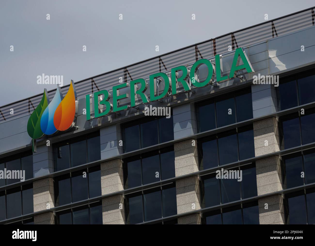 Facade of Iberdrola's headquarters, on March 31, 2023, in Madrid (Spain ...